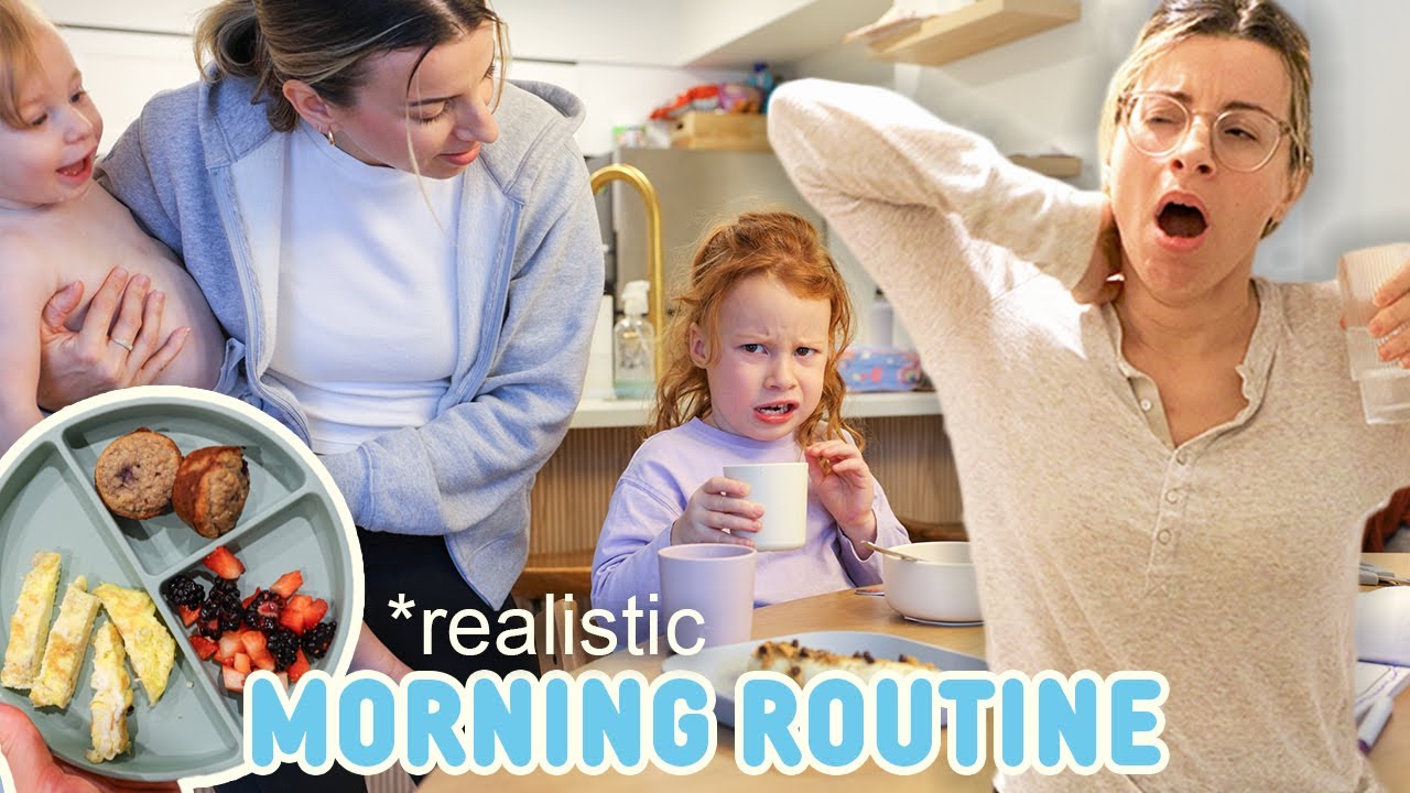 A *Realistic* Morning Routine with 2 Kids (An Unfiltered look into ...