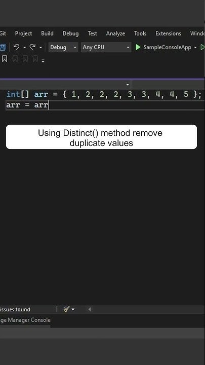 Remove Duplicate Values from an Array in C# - YouTube