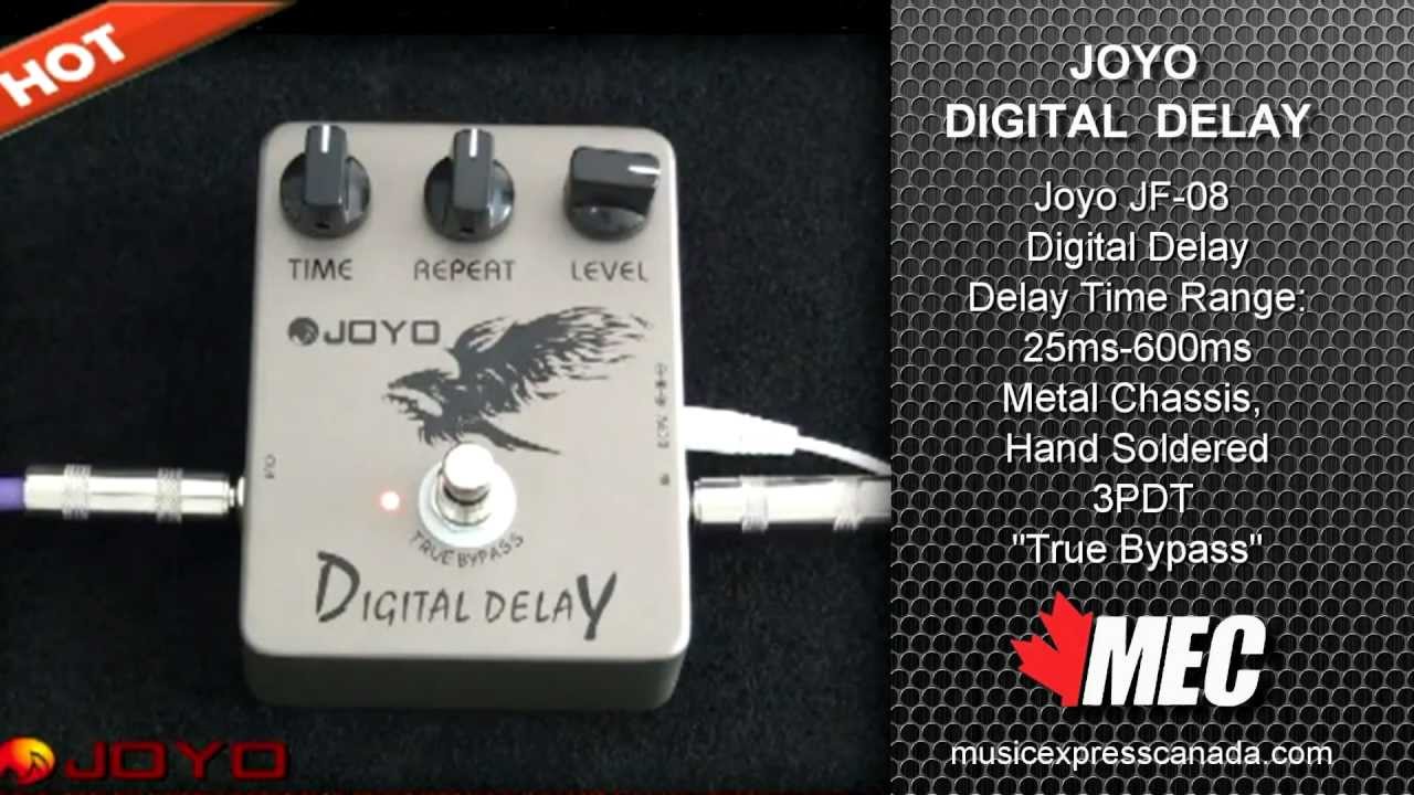 JOYO JF-08 Digital Delay Pedal Guitar Effect - YouTube