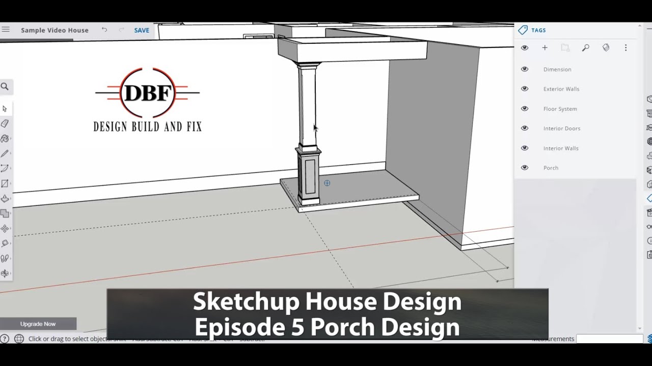 Sketchup House Design Episode 5 Porch Design - YouTube