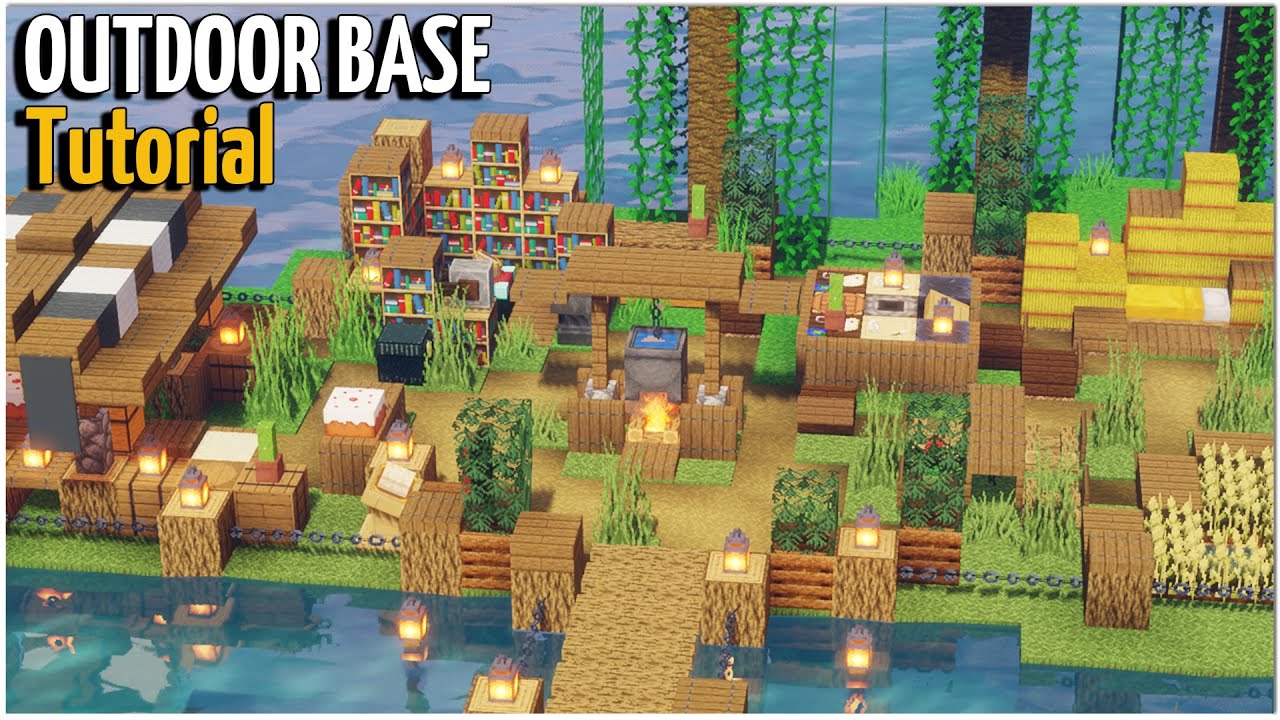 Minecraft Tutorial: Outdoor Base - YouTube
