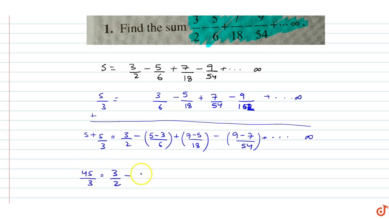 Find The Sum Of 3 2 5 6 7 18 9 54 oo YouTube