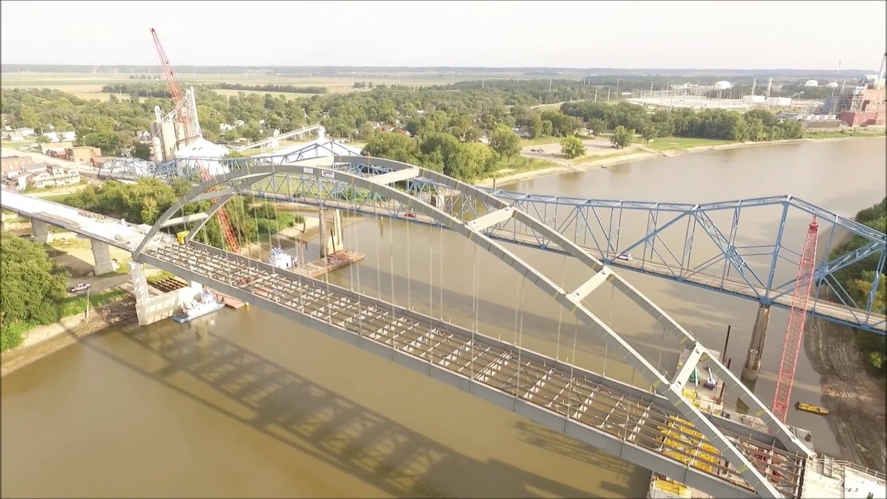 Meredosia Bridge update August 31, 2017 - YouTube