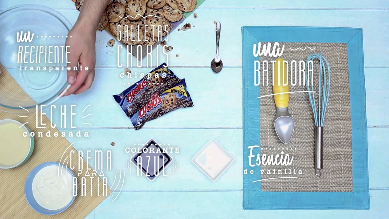 Receta turbo helado con galletas Chokis - YouTube
