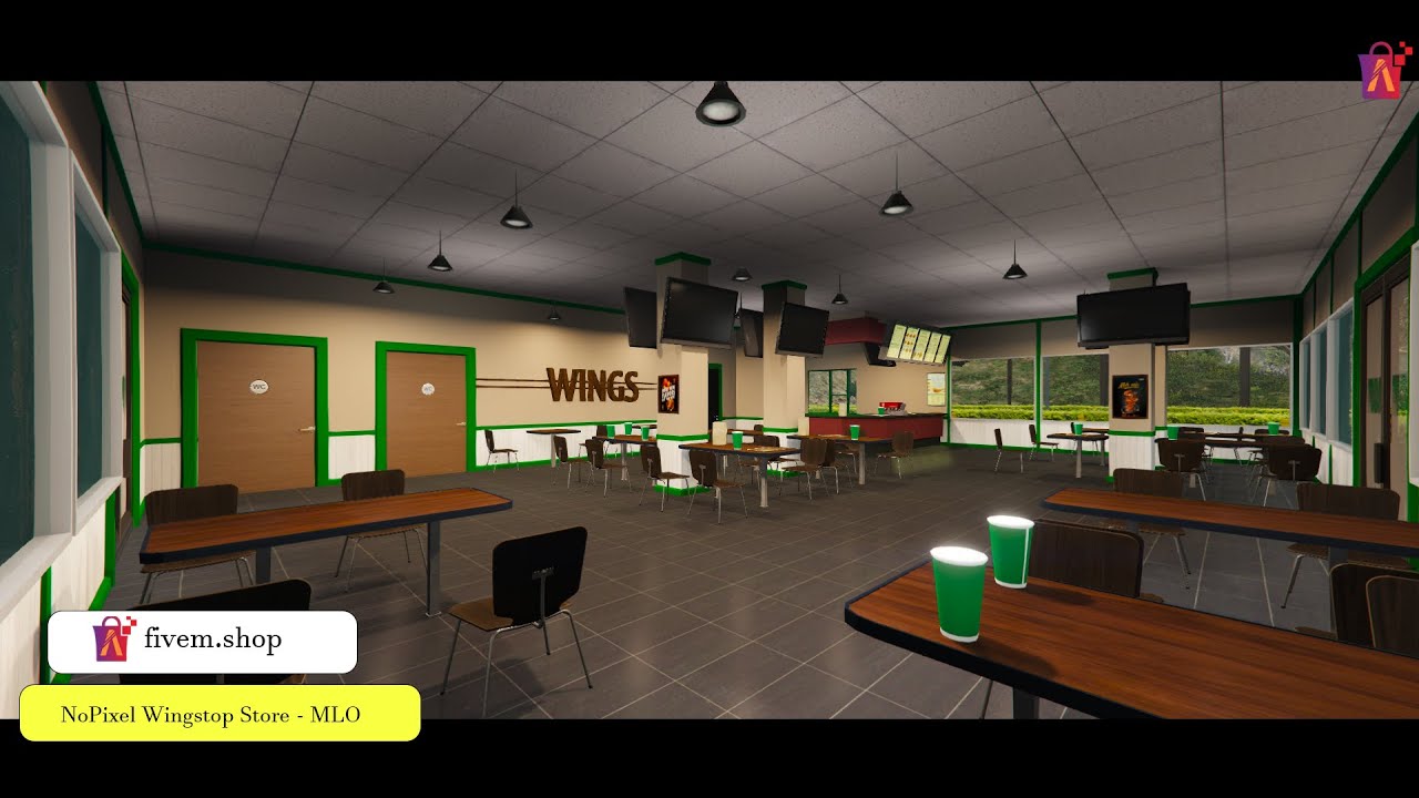 NoPixel Wingstop Store MLO | FiveM Restaurant MLO #fivem #wingstop # ...