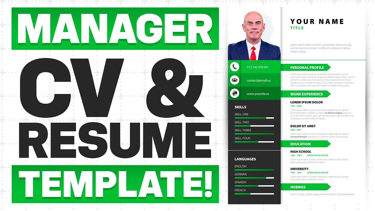 MANAGER CV & RESUME TEMPLATES! (How to Write a CV or RESUME for ...
