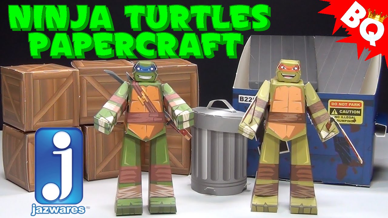 Ninja Turtles Papercraft Turtles Pack Jazwares Review - BrickQueen ...