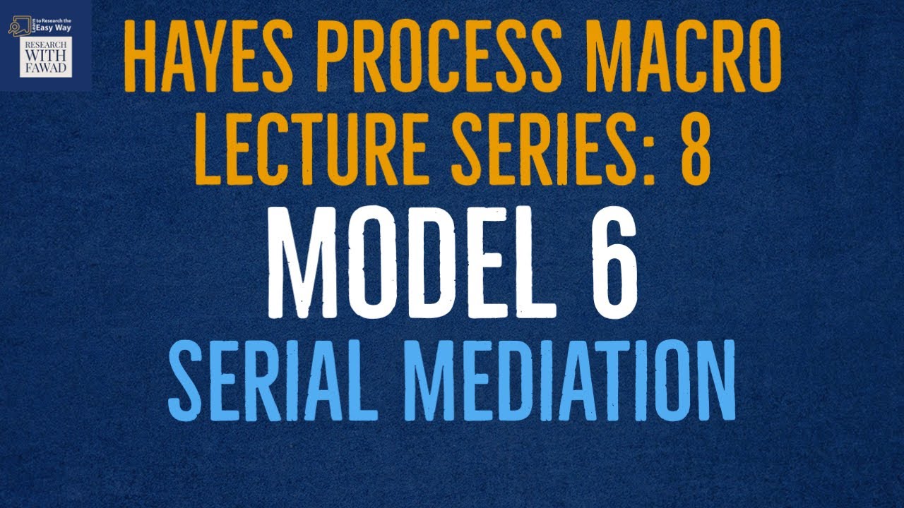 8. Hayes Process Macro Model 6 - Serial Mediation - YouTube