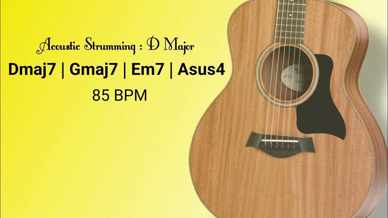 Acoustic Guitar Loop Strumming 85 BPM [ Dmaj7 Gmaj7 Em7 Asus4 ] - YouTube