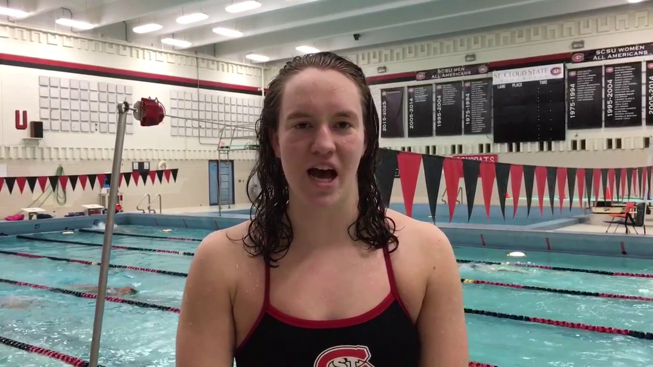 St Cloud State Swim & Dive interview with Andrea Bryson - YouTube