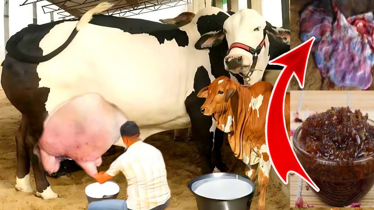 How To Increase Milk Production Of Cows & Buffalo || Remove Placenta Of ...