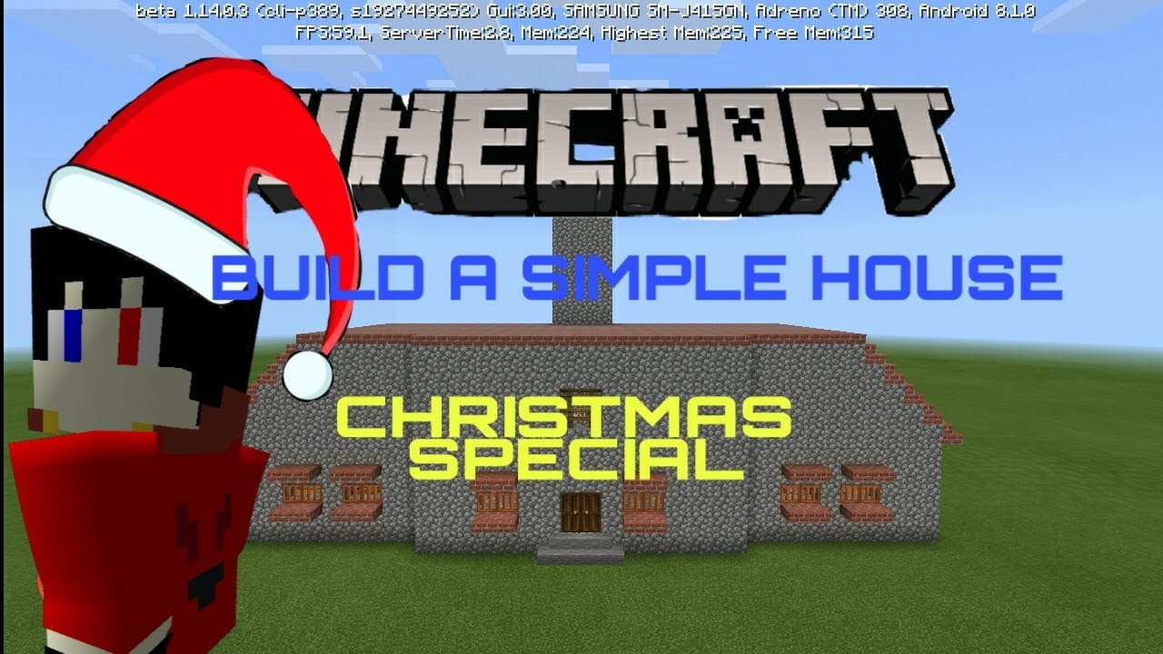 Build a simple house in Minecraft(CHRISTMAS SPECIAL) - YouTube
