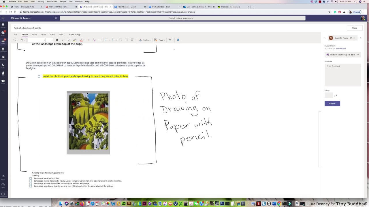 How to insert a picture into Your Art Assignment (Teams and Class ...