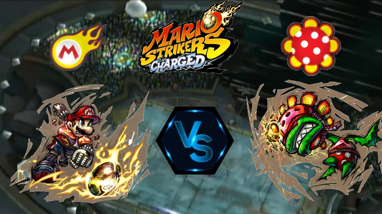 Mario Strikers Charged: Mario vs Petey [Bowser Stadium] - YouTube