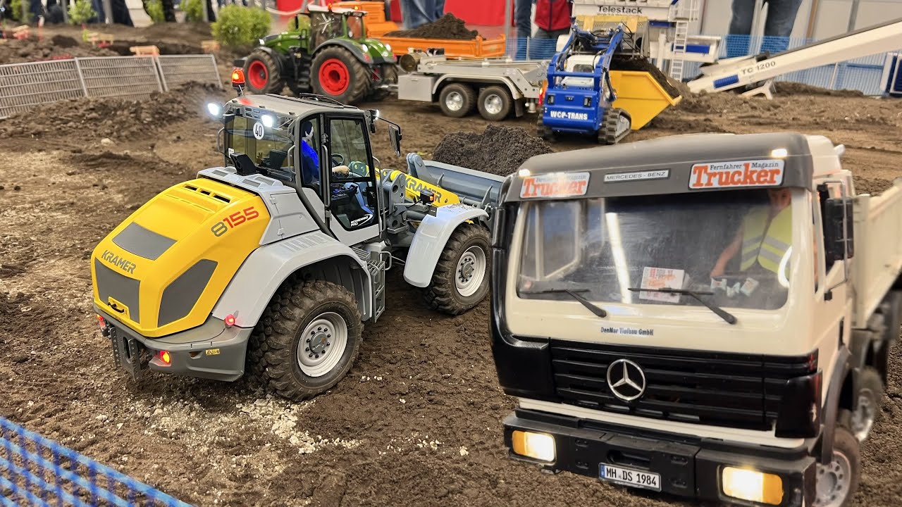 Intermodellbau Dortmund 2023 🚧 Kramer 8155 Radlader, Mercedes SK94 ...