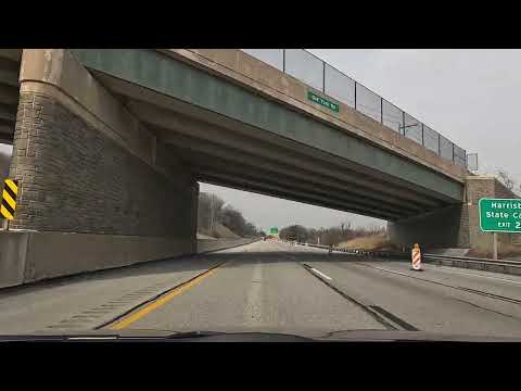 Driving on the Pennsylvania Turnpike from Harrisburg East (Exit 247) to ...