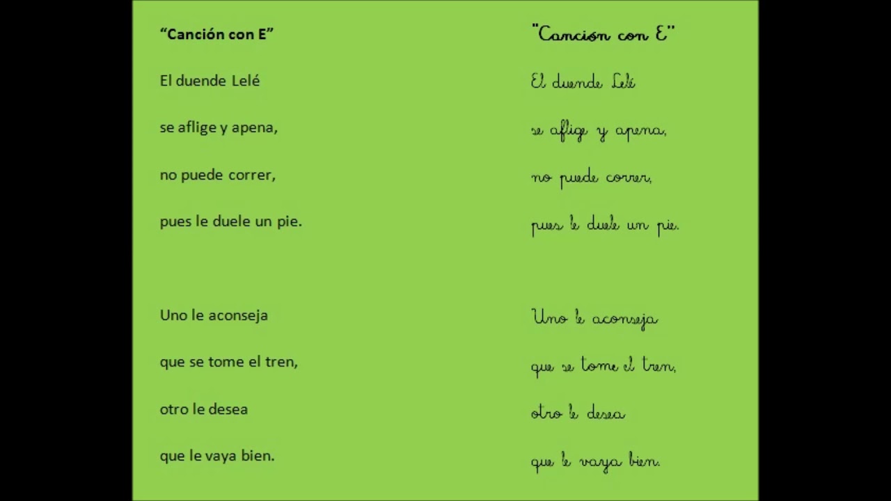 Canción con E - Primer grado - CST - YouTube