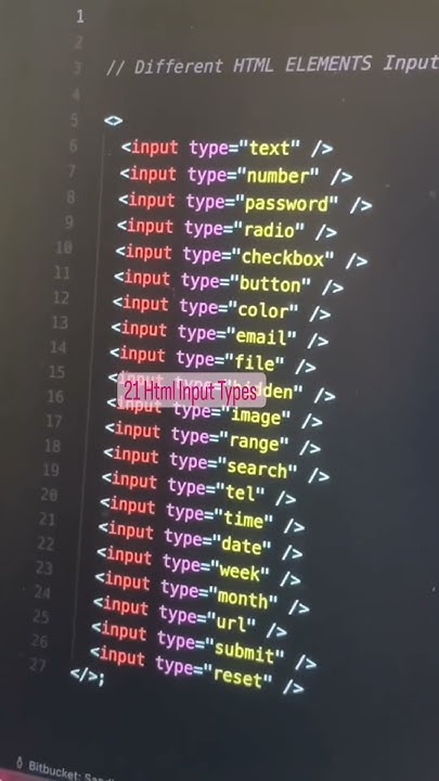 21 html input types#html @html - YouTube