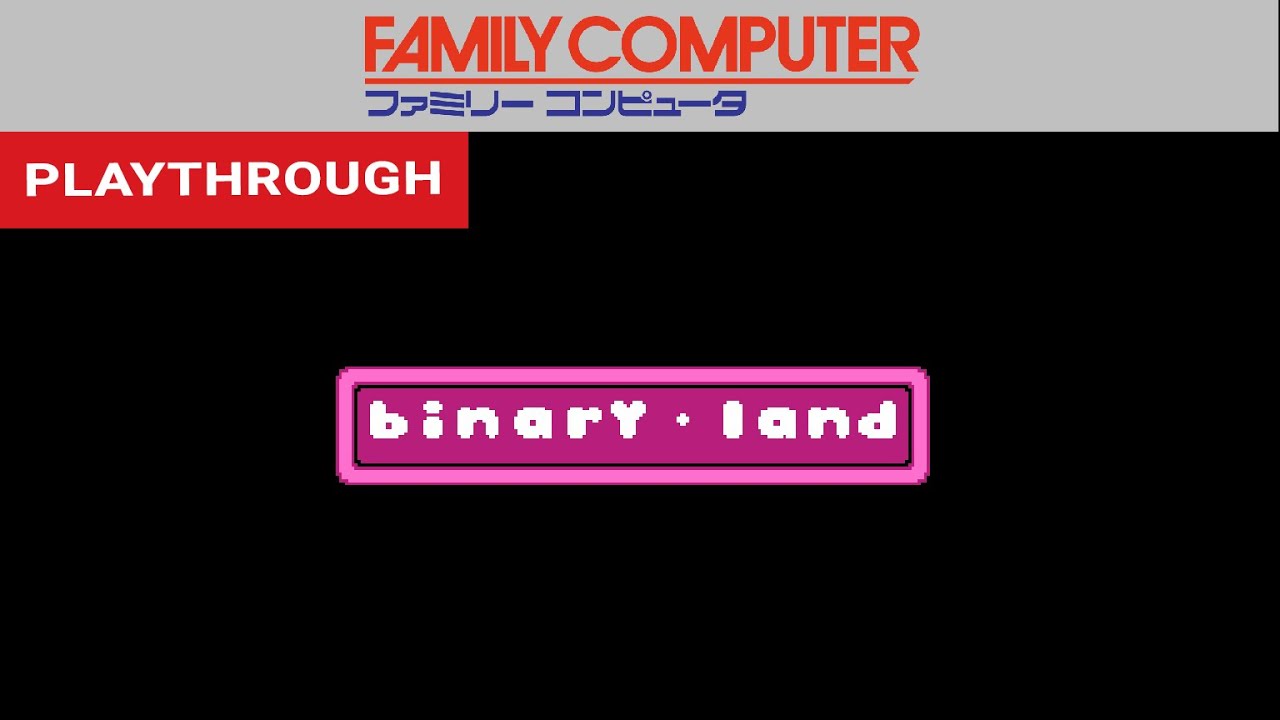 Binary Land (Famicom) - Playthrough [HD] | RetroGameUp - YouTube
