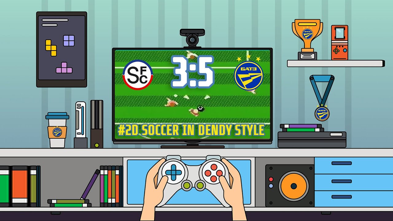 2D SOCCER IN DENDY STYLE - YouTube