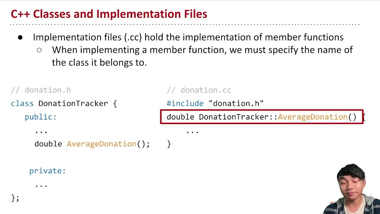 Cpsc121 Lecture 9.3: C++ Class Syntax - Youtube