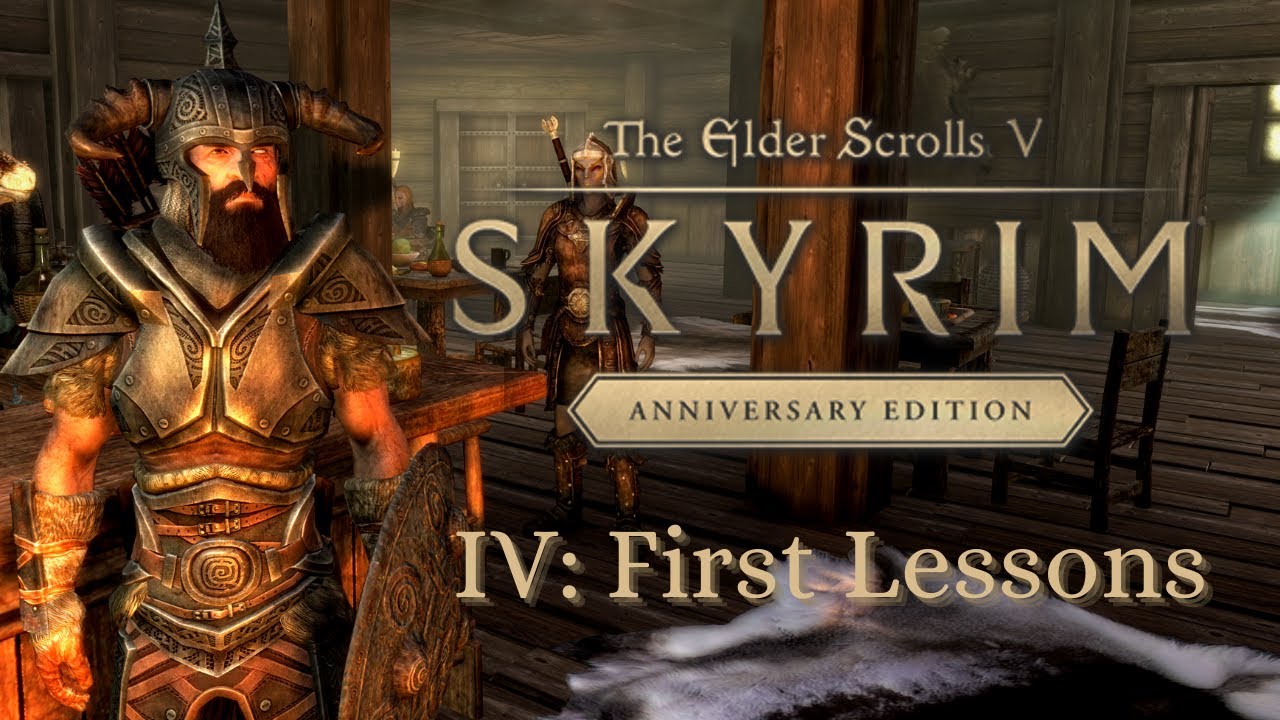 Let's Play Skyrim as Dragonborn 4: First Lessons - YouTube