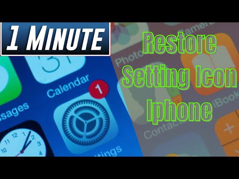 iPhone settings icon missing - Restoring the iOS Settings Icon - YouTube