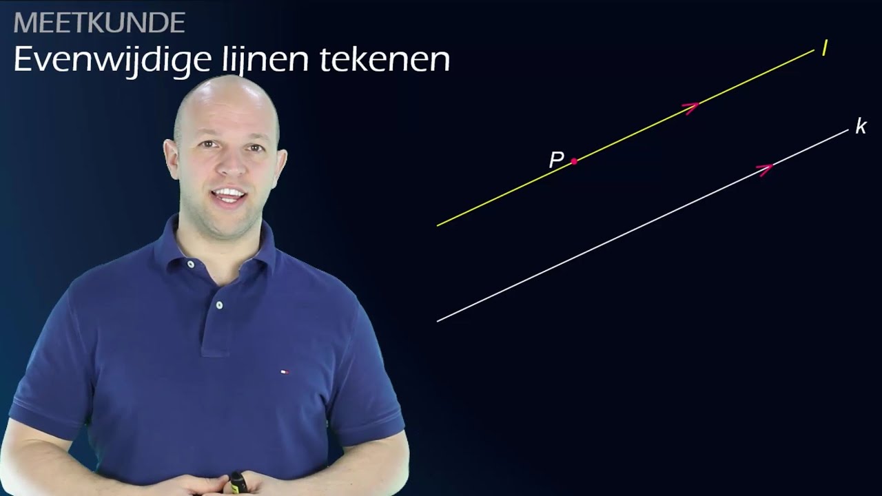 Meetkunde - Evenwijdige lijnen tekenen - WiskundeAcademie - YouTube
