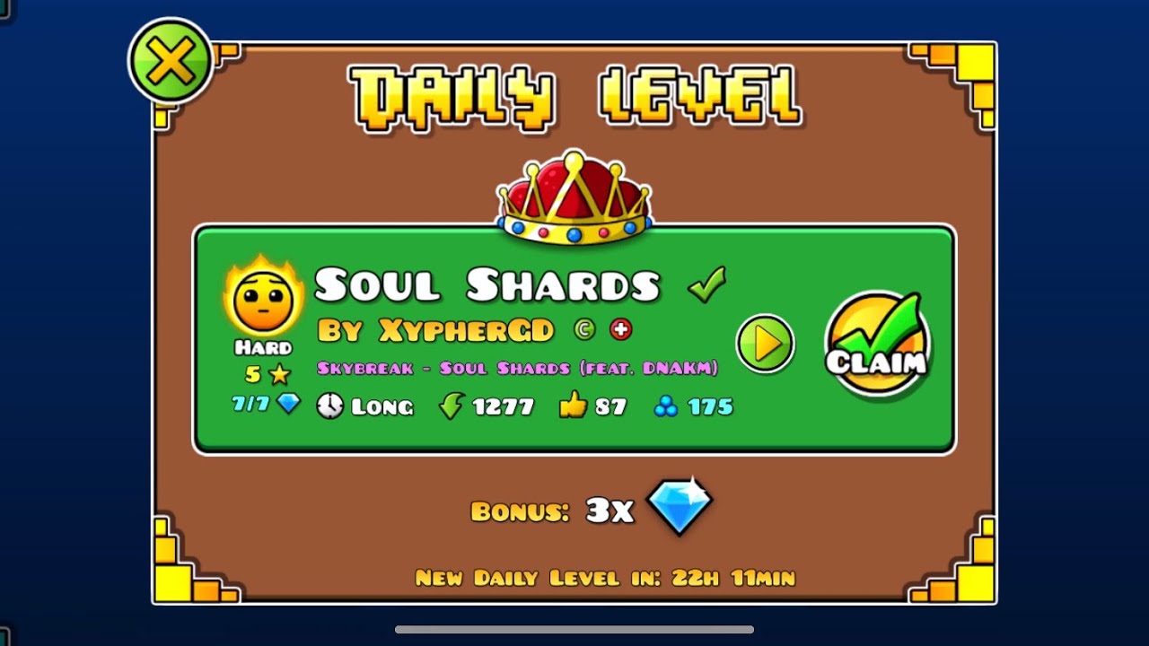 Soul Shards By XypherGD- Geometry Dash (Daily Level, 5 Stars) - YouTube