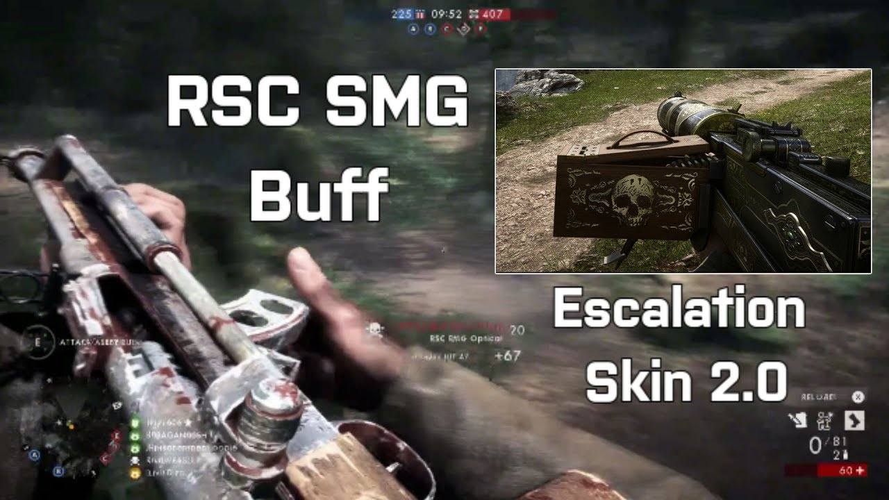 Battlefield 1: RSC SMG Buff Coming + Escalation Skin 2.0 June Update ...