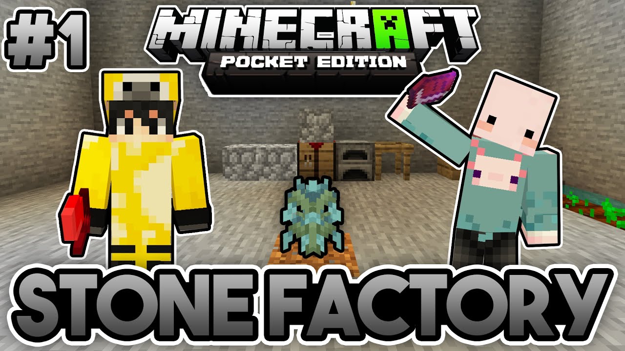 YERALTINDA MACERA!! | Minecraft PE StoneFactory [Modlu MCPE] | #1 - YouTube