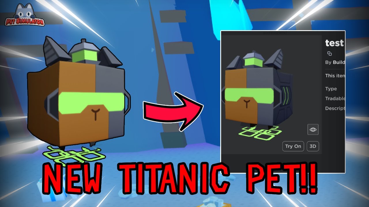 NEW *TITANIC CYBORG CAPYBARA* IN PET SIM X + HOW TO GET IT!! (Roblox ...