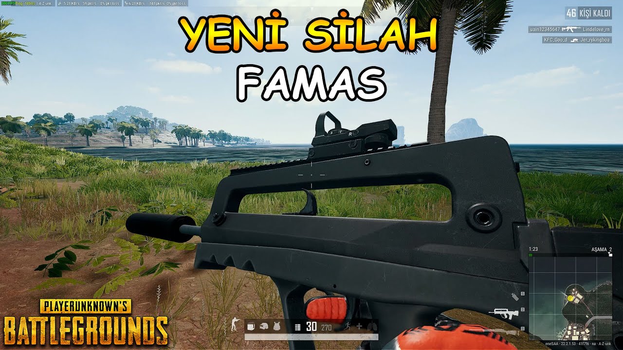 YENİ SİLAH FAMAS! AUG DROPTAN ÇIKARTILDI! EFSANE GÜNCELLEME! PUBG - YouTube