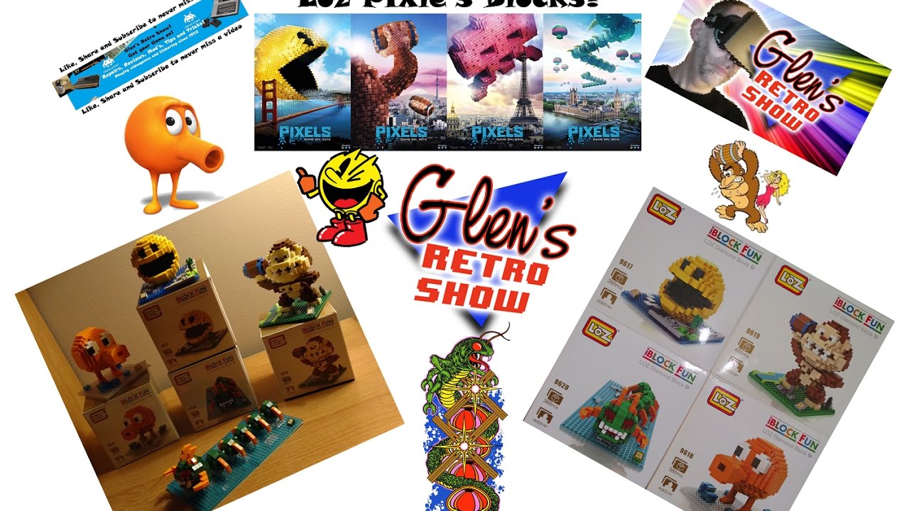 A Neat set of 4 Pixels Blocks from the movie Pixels - YouTube