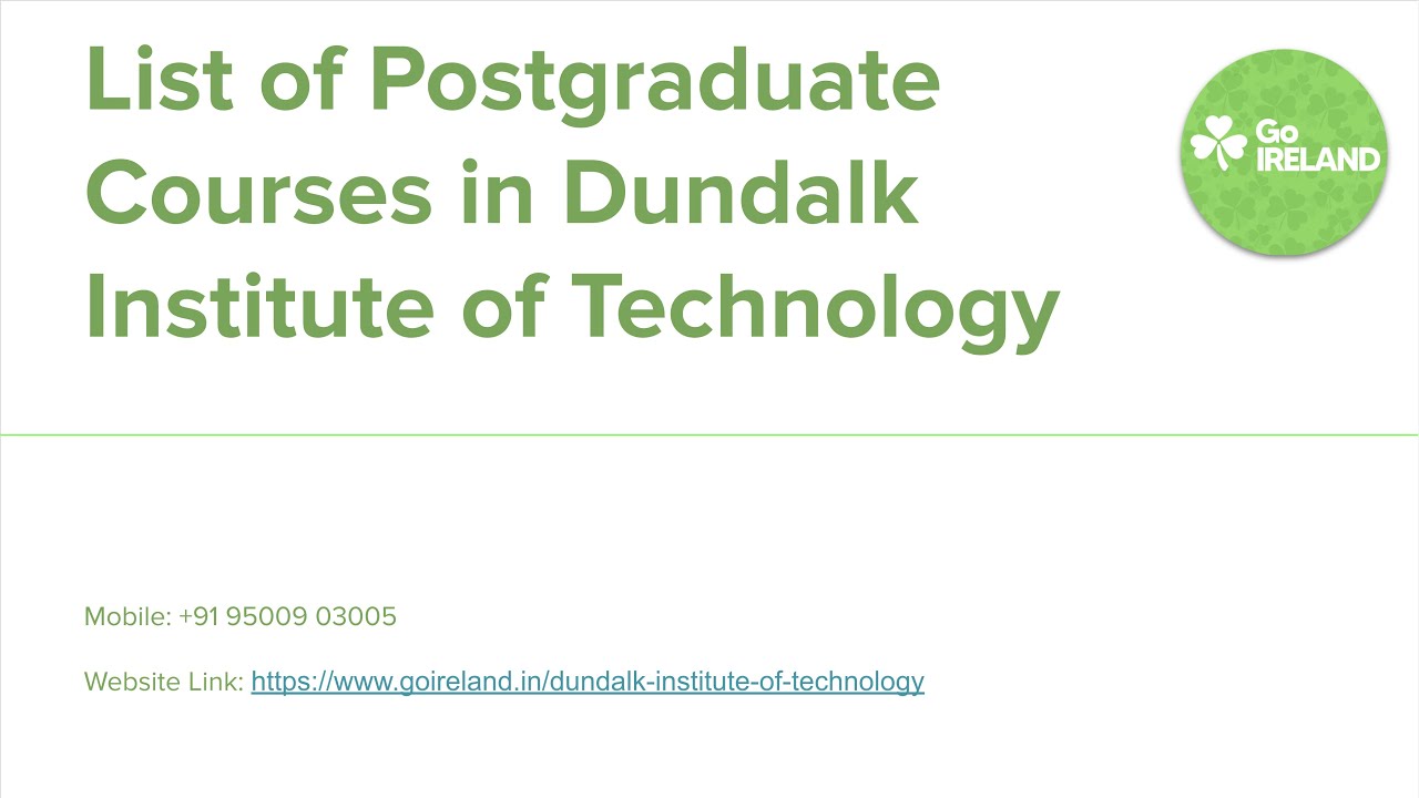 List Of Postgraduate Courses In Dundalk Institute Of Technology GoIreland 9150049665 YouTube list-of-postgraduate-courses-in-dundalk-institute-of-technology-goireland-9150049665-youtube