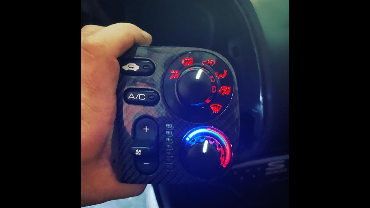 S2000 LED climate Control DIY NO dim spots!!!! - YouTube