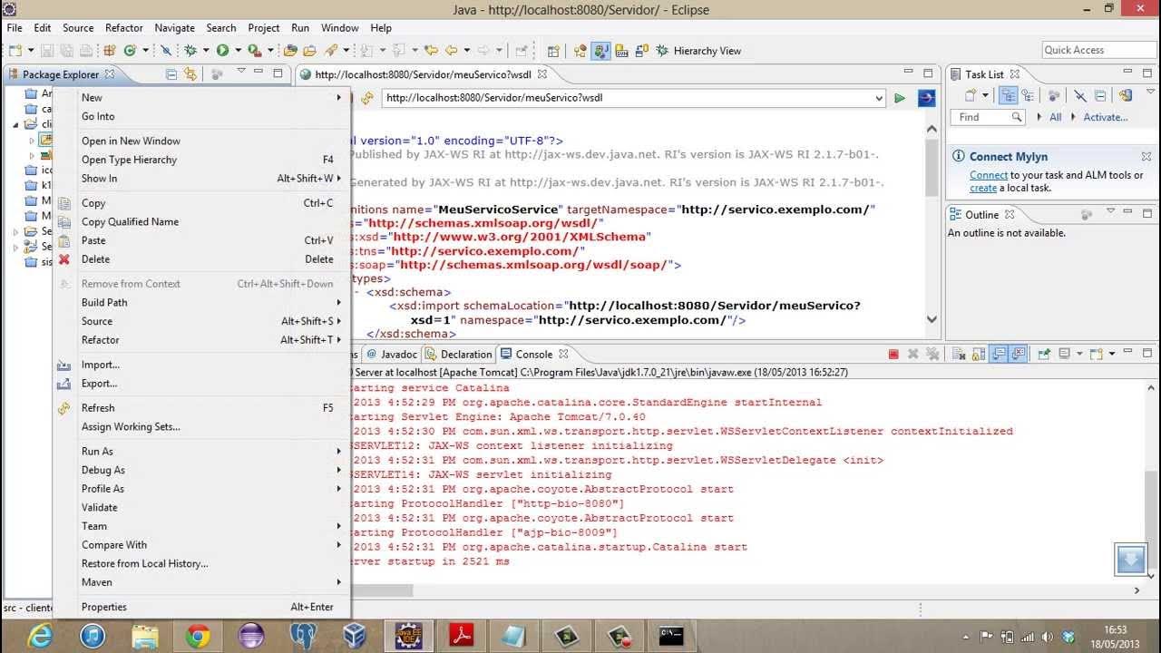 Tutorial WebService Java com JAX-WS no Eclipse - Parte 2 - YouTube