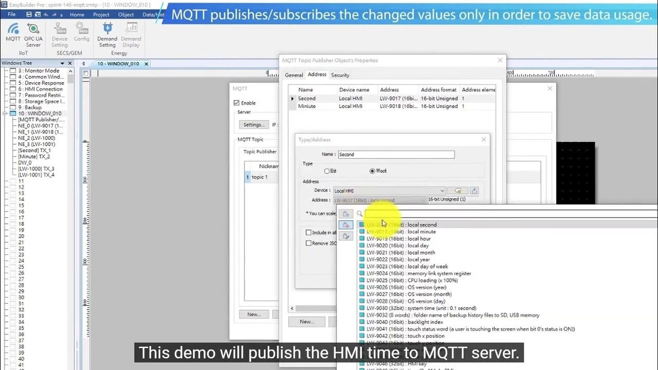 MQTT Message Partial Value in an HMI project - YouTube