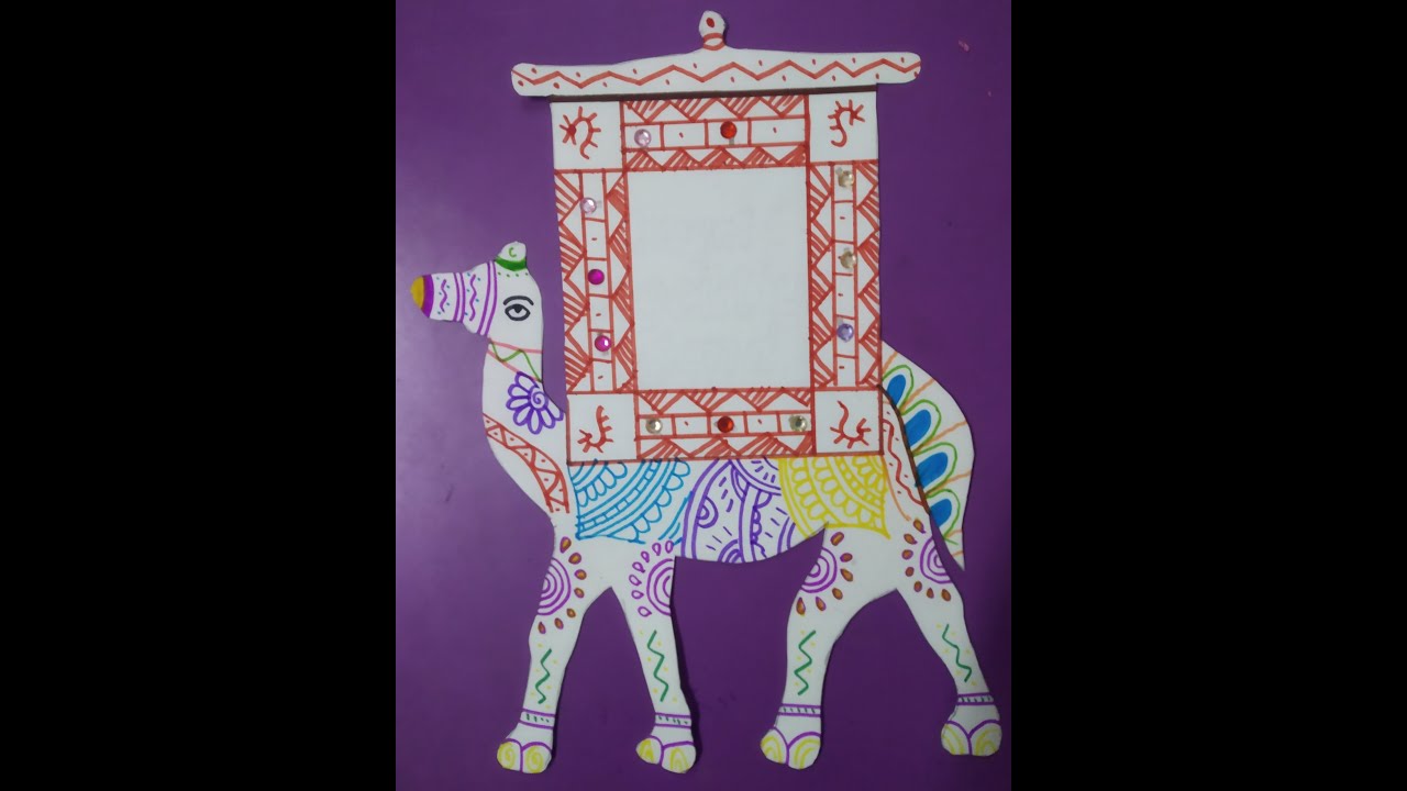 Learn to make beautiful Rajasthani photo frame ( Rajasthani Art ) - YouTube