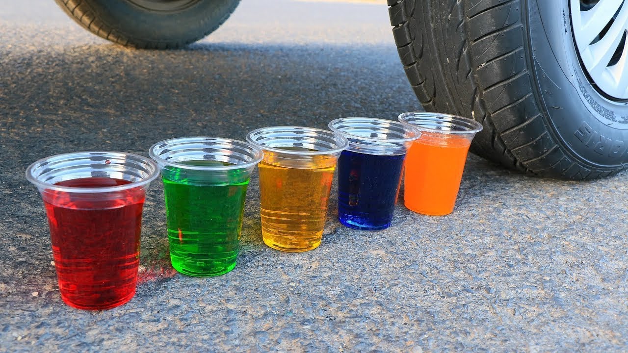 Crunchy & Soft Things vs Car | Running Over Stuff With Car - YouTube