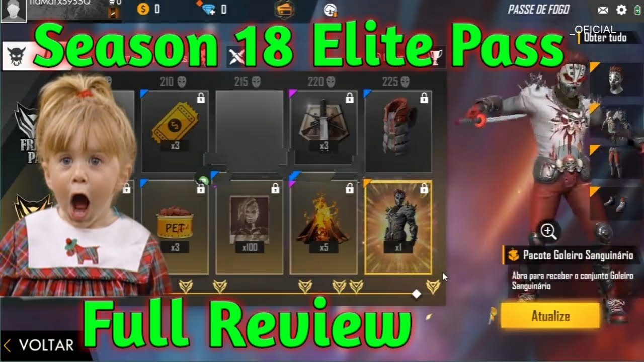Season 18 Elite pass of free fire|| Full details - YouTube