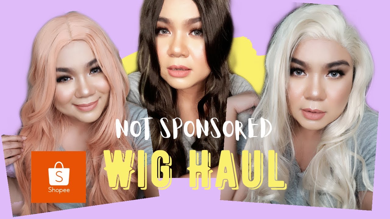My First Shopee Wig Haul - YouTube