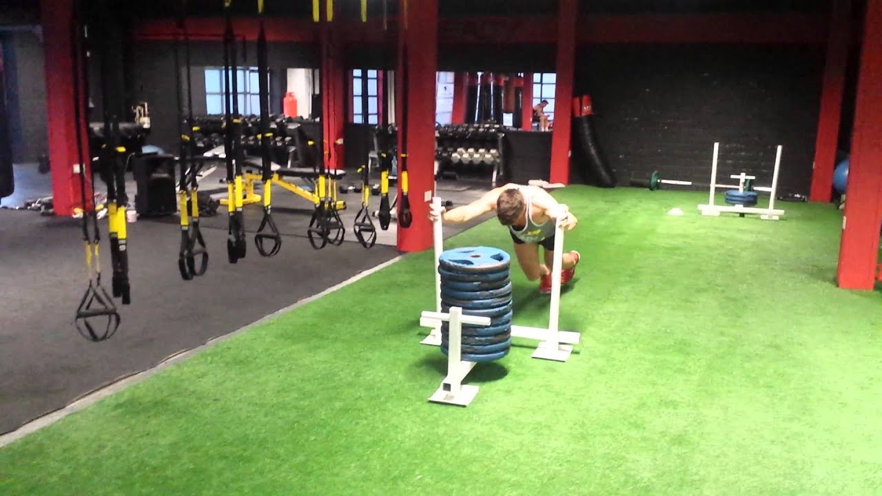 240kg prowler push - YouTube
