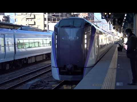 E353系S207編成＆S103編成 特急あずさ10号東京行 甲府駅にて（発車メロディー付き） - YouTube