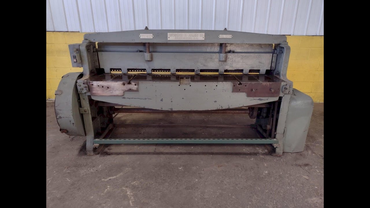 72" X 12 GA WYSONG MODEL #1272 POWER SQUARING SHEAR: STOCK #16927 - YouTube