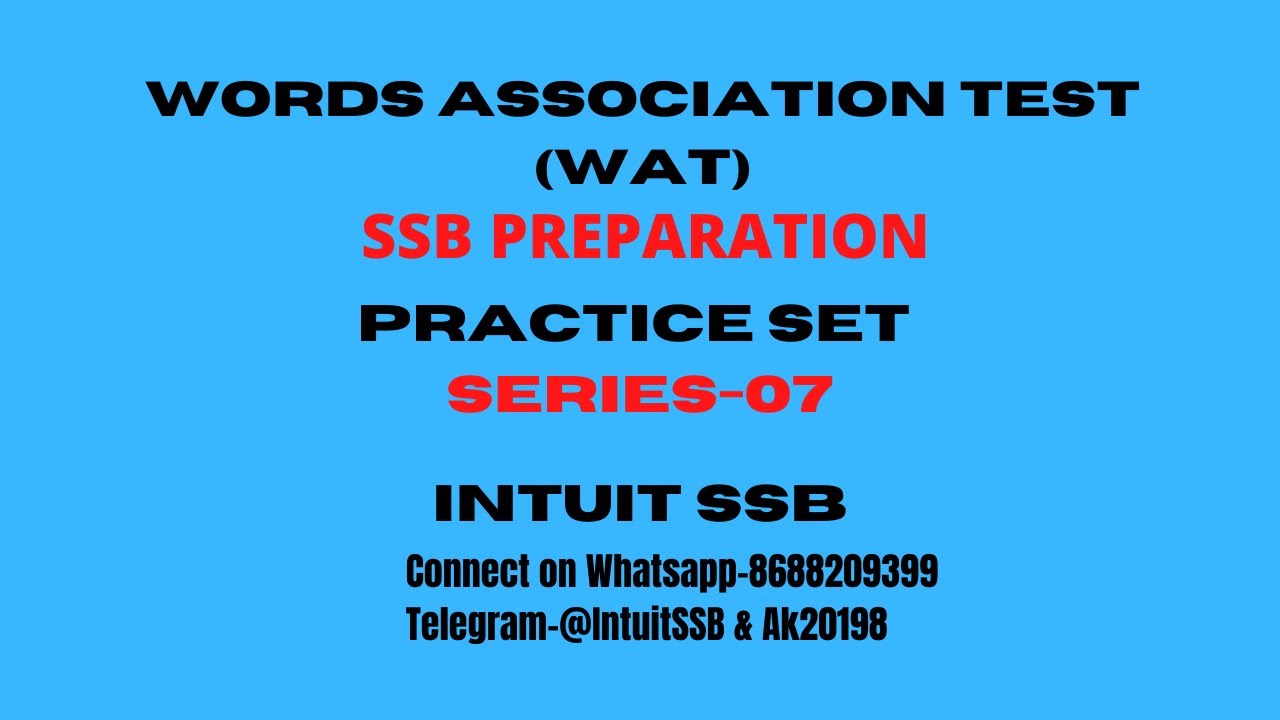 Words Associatiion Test Series- 07 || Practice Series Words Association ...