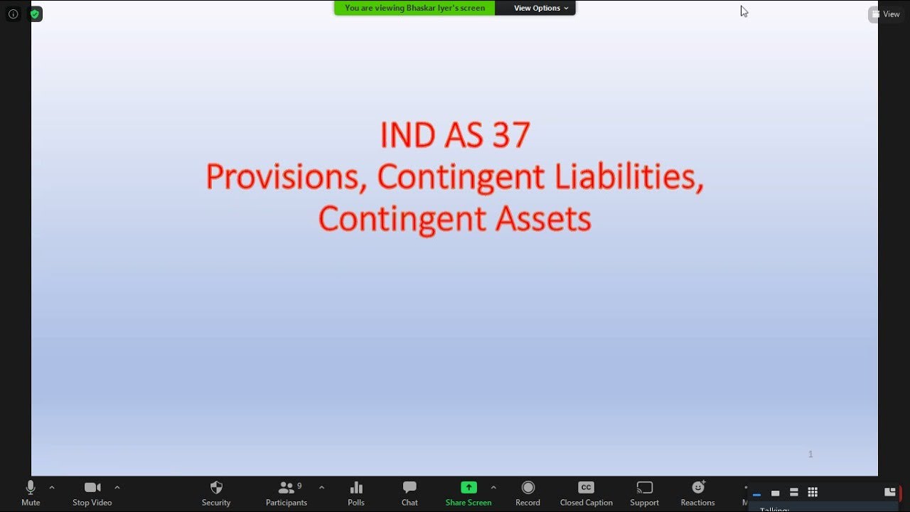 IndAS Education Series Day 11 - IndAS 37 and IndAS 112 by CA Bhaskar ...