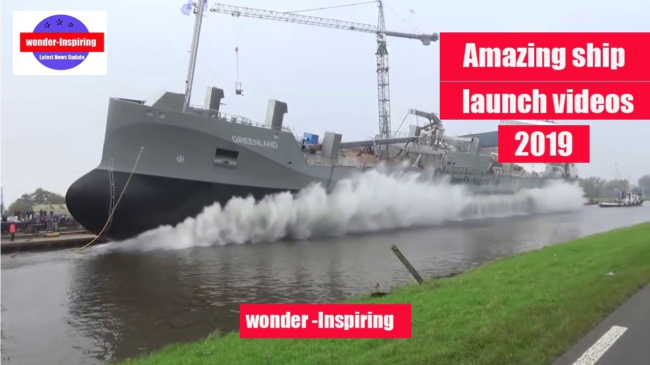 5 Amazing ship launchs in world | Amazing ship launch videos | Big ship ...