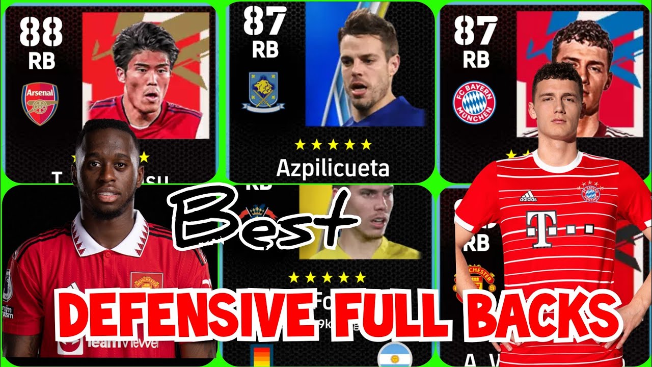 Defensive full backs | best defensive full backs in efootball mobile ...