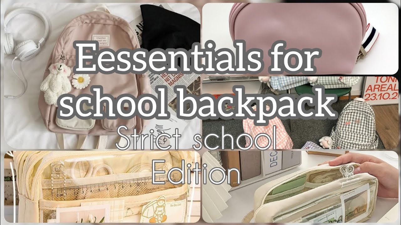 essentials for school backpack for all girlieees.... - YouTube